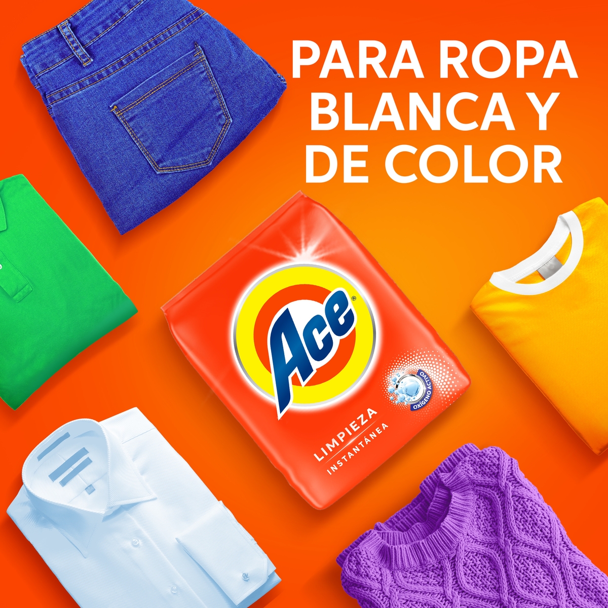 Básicos en Alimentos|Detergente En Polvo Ace Regular 250 GRS